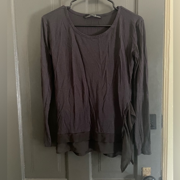 All Saints | Tops | All Saints Asymmetrical Longsleeve | Poshmark